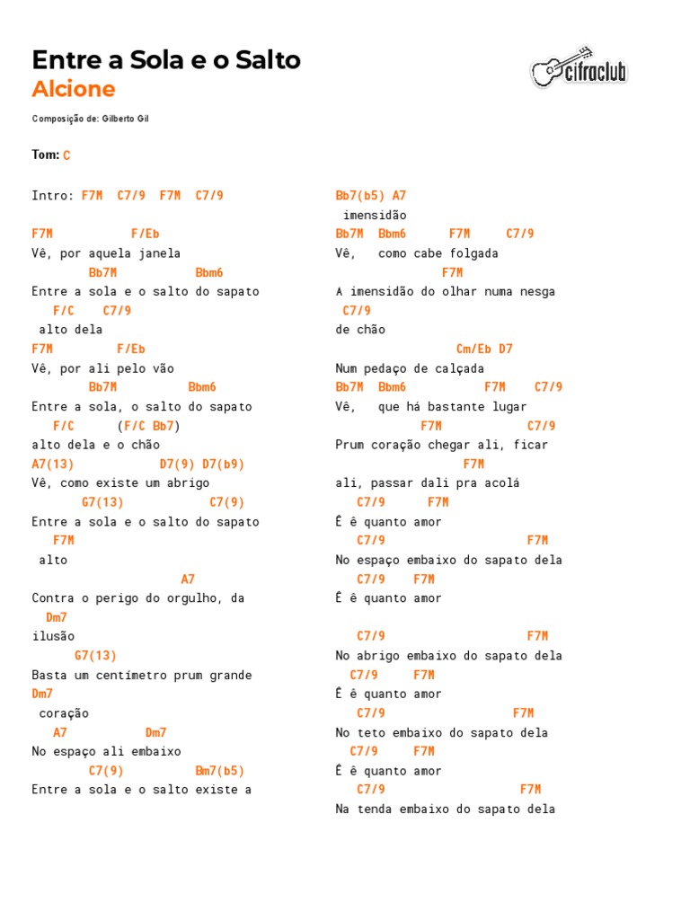 Cifra Club - Alcione - Entre A Sola e o Salto | PDF