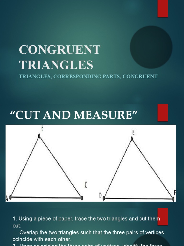Congruent Triangles | PDF | Home & Garden