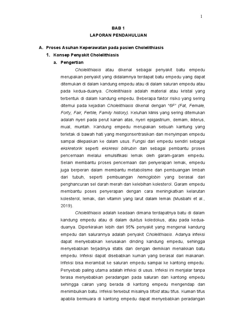 LP Kolelitiasis | PDF | Gaya Hidup