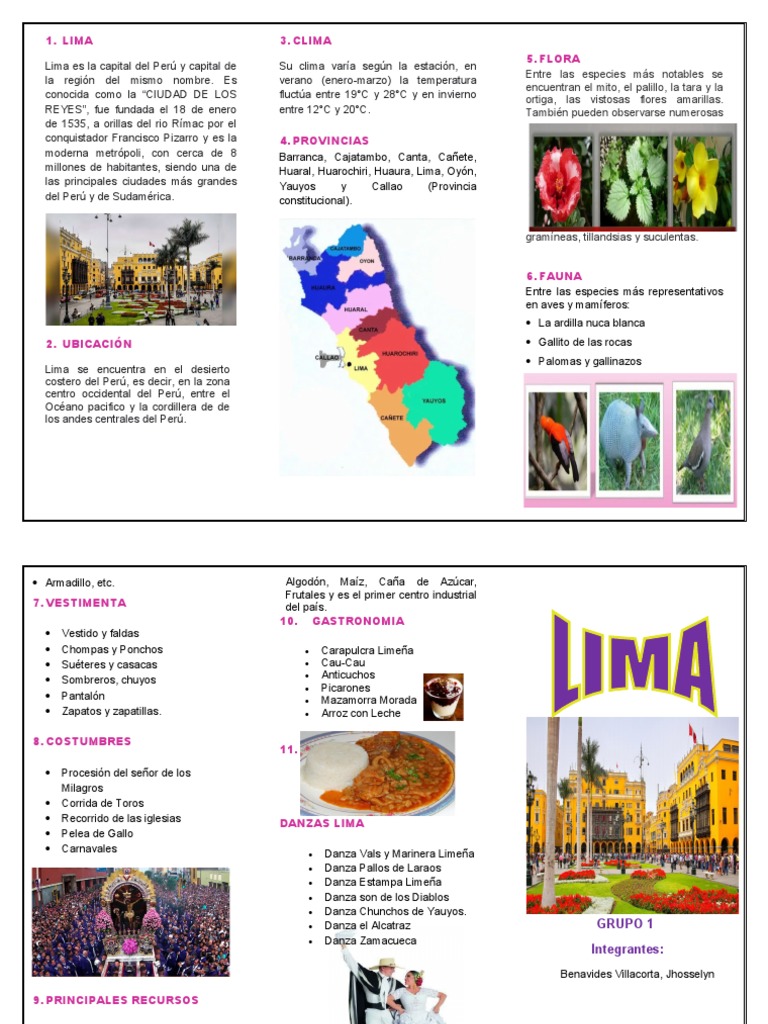 Triptico de Lima | PDF | Lima | Perú