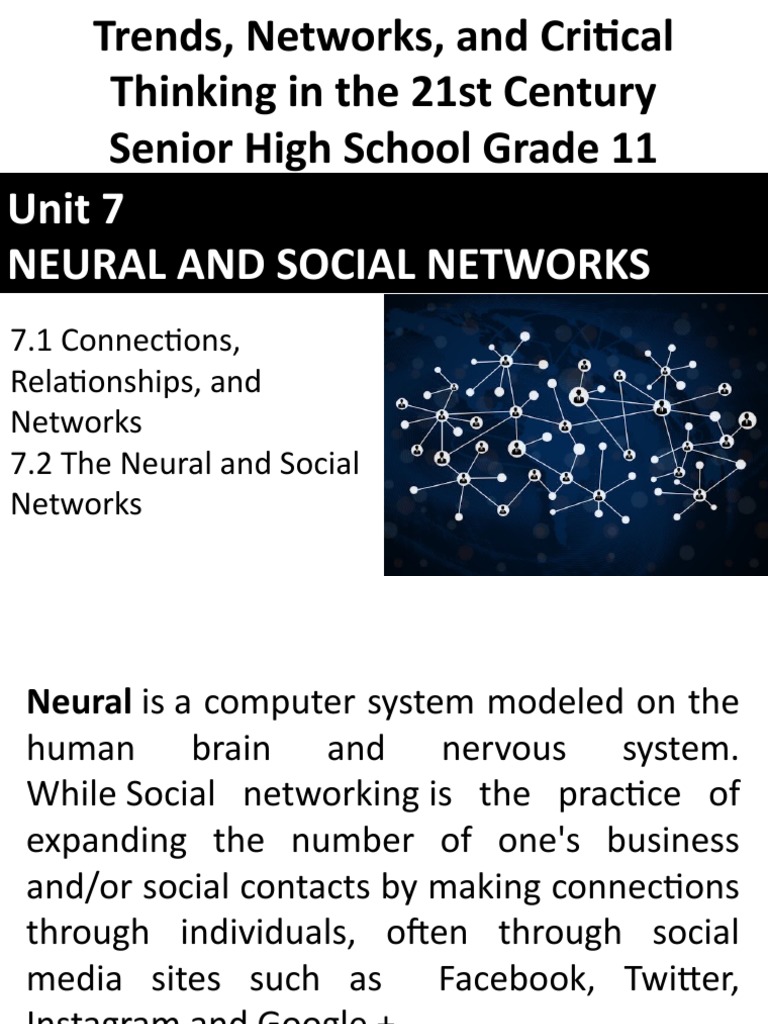 Unit 7 Neural and Social Networks | Download Free PDF | Snapchat ...