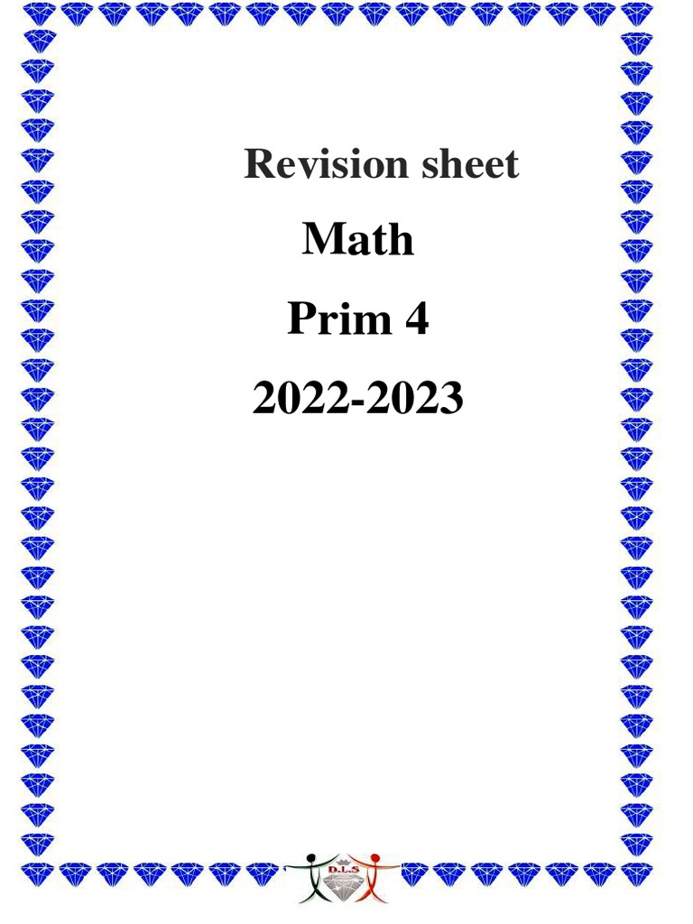 Math Revision Sheet for Primary 4 | PDF | Number Theory | Numbers