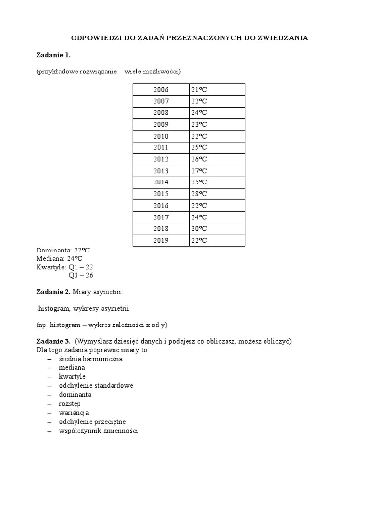 Statystyka Odpowiedzi | PDF