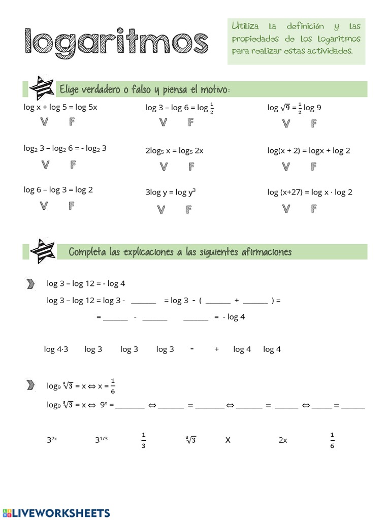 Log Prop y Definicion | PDF | Combinatoria | Números