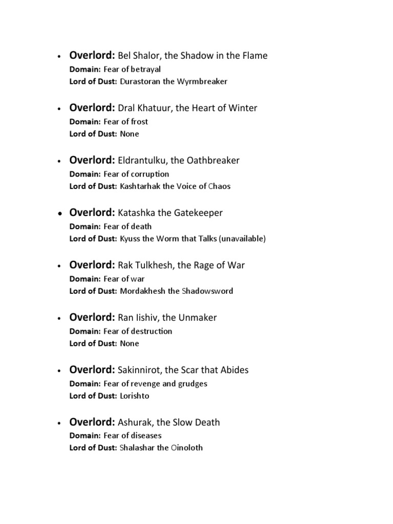 Overlords and Their Domains of Fear | PDF | Law | Young Adult