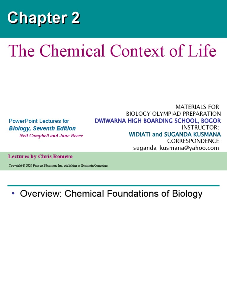 Chapter 2 The Chemical Context Of Life Pdf Ion Chemical Bond