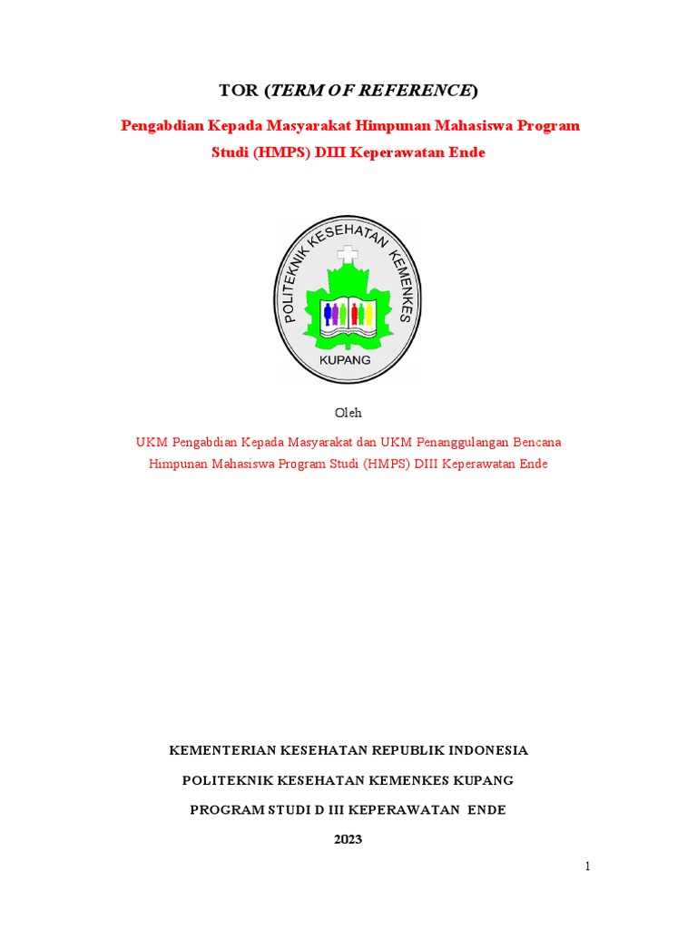 FORMAT TOR Kegiatan HMPS Bersih Pantai | PDF