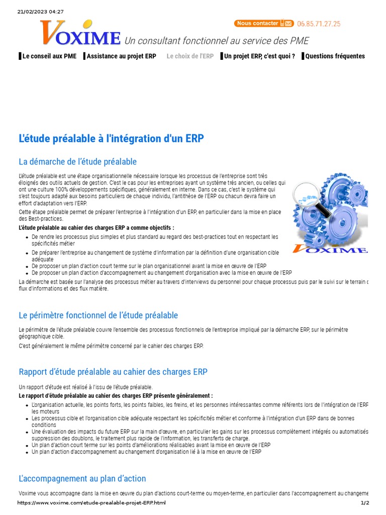 Étude Préalable pour Projet ERP | PDF | Progiciel de gestion intégré ...