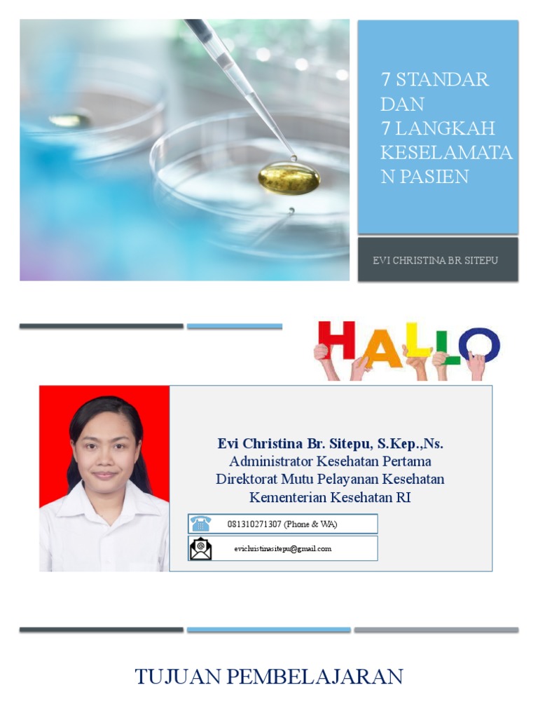 7 Standar Dan 7 Langkah Keselamatan Pasien | PDF