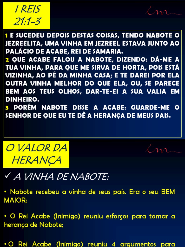 A Vinha de Nabote-1 | PDF | Espírito Santo (religião) | Deus
