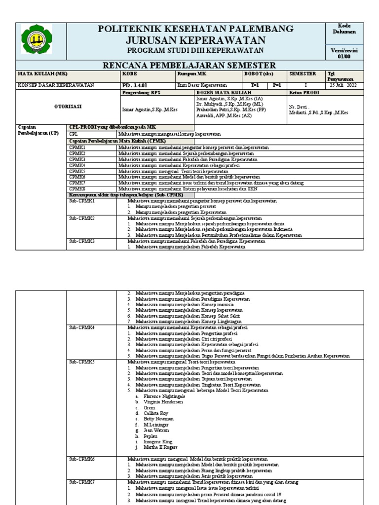 RPS KDK 2022-23 Revisi | PDF
