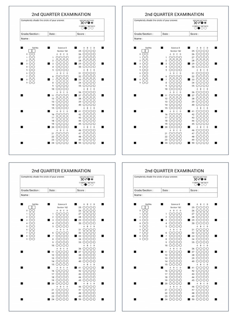 Science Answer Sheet | PDF