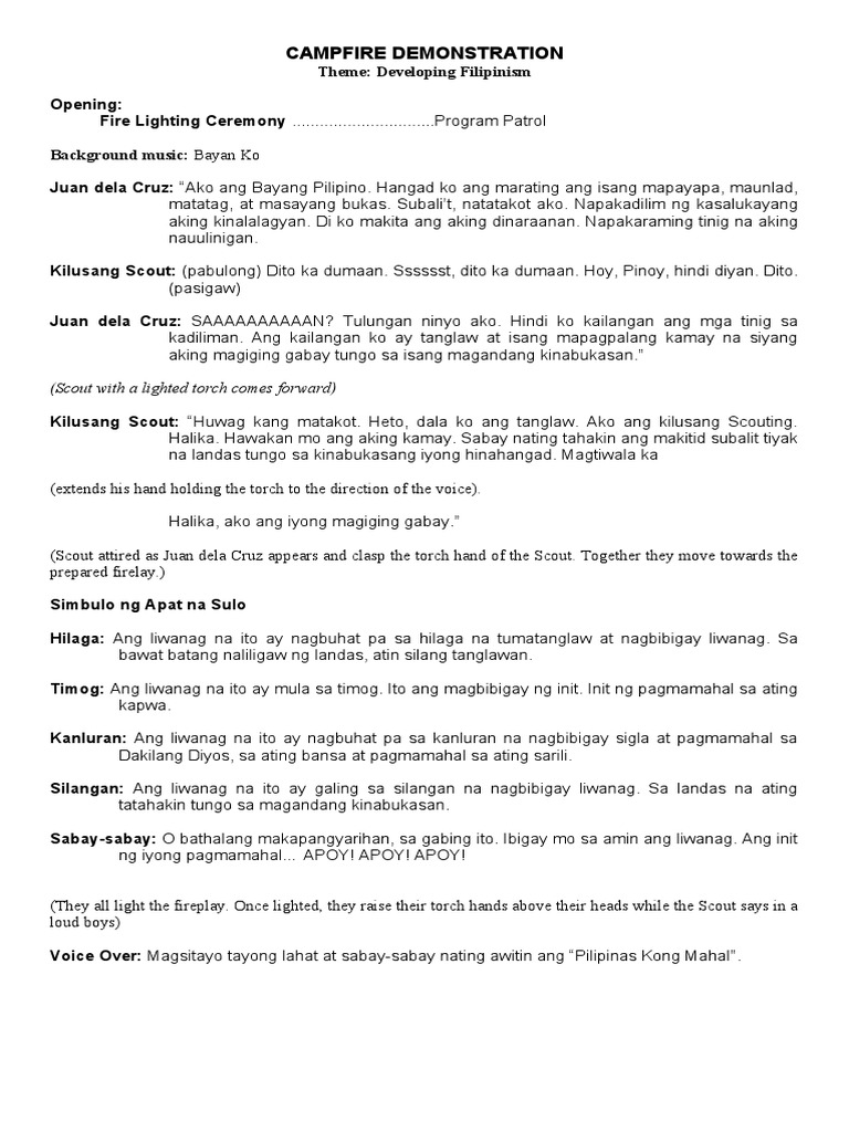 Campfire Demonstration | PDF