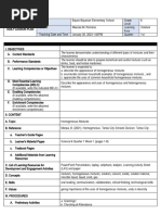 DLP Science 6 - q1 WK 4 Day 4 | PDF | Filtration | Mixture