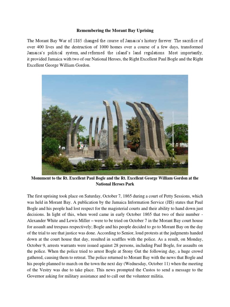 Morant Bay Uprising: Bogle & Gordon's Legacy | PDF