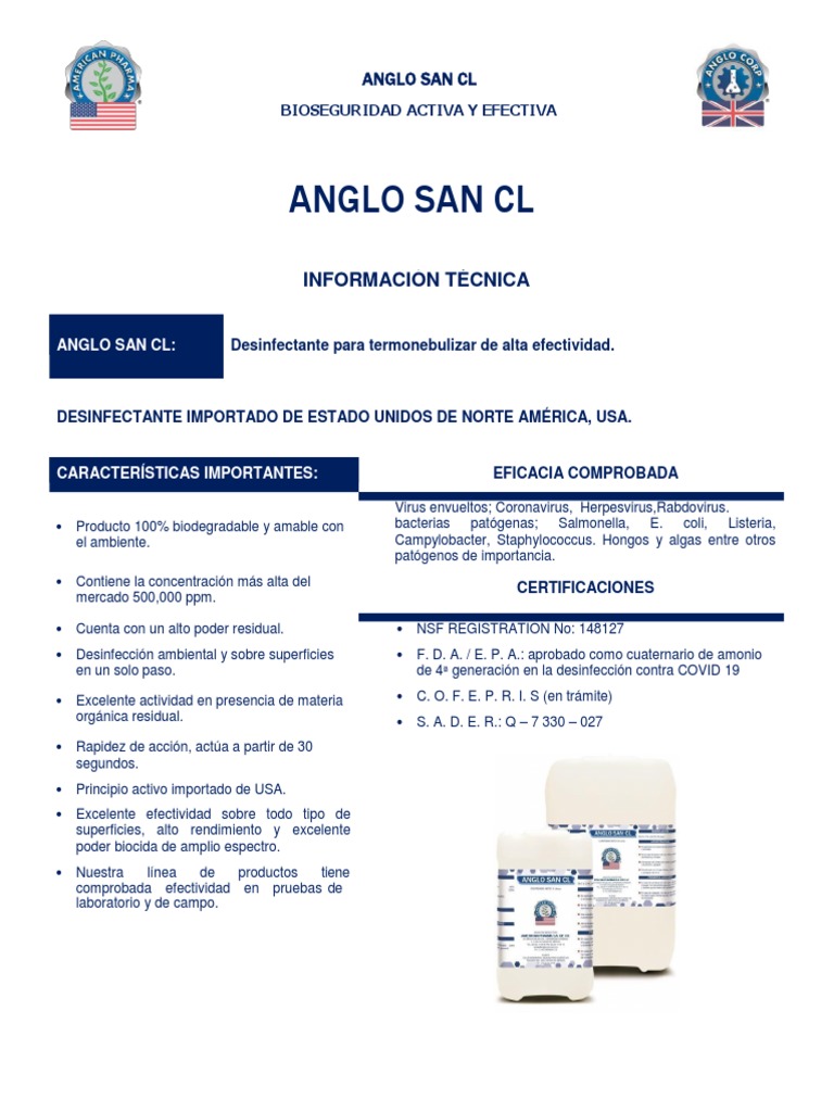 Anglo San CL | PDF | Agua | Proteínas