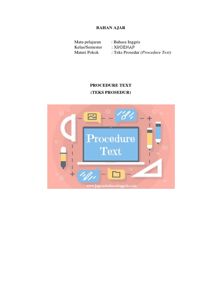 Procedure Text (Teks Prosedur) | PDF