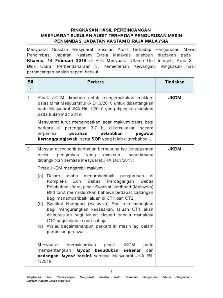 Ringkasan Hasil Perbincangan | PDF