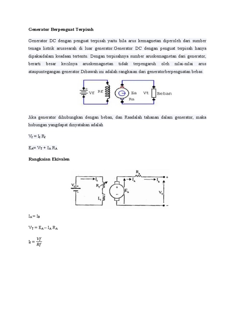 Generator Berpenguat Terpisah | PDF | Sains & Matematika