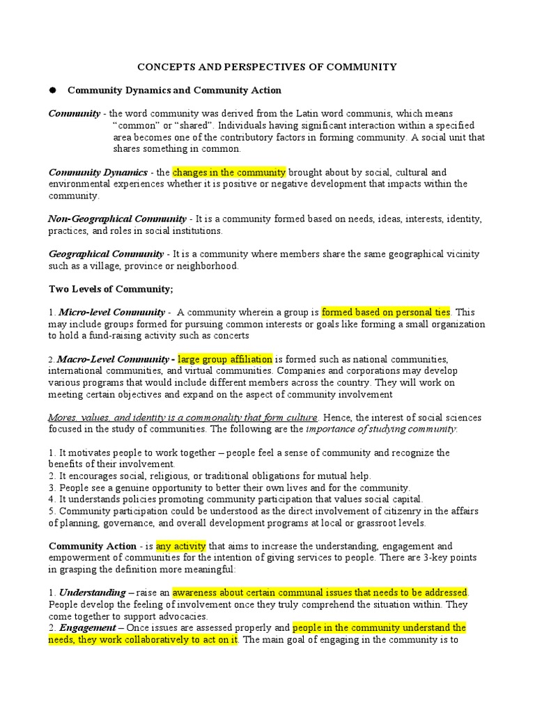 CESC - Lesson 1 | PDF | Community | Resource