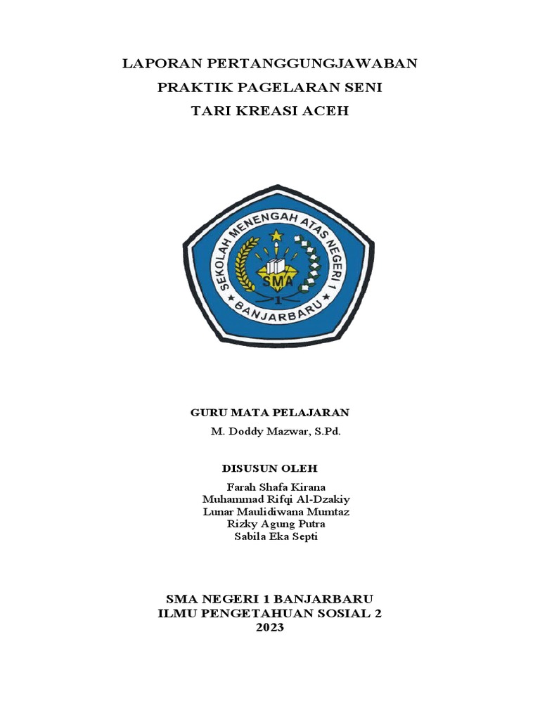 Laporan Pertanggungjawaban Tari Kel 6 | PDF