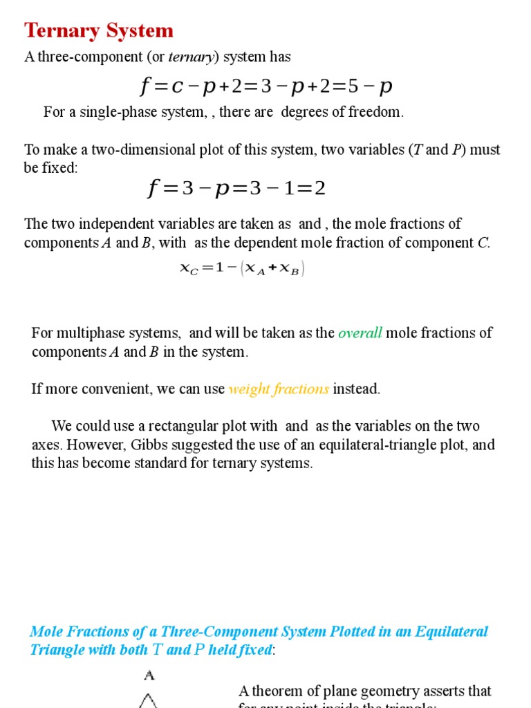Phase Equilibrium-Ternary System | PDF | Triangle | Phase (Matter)