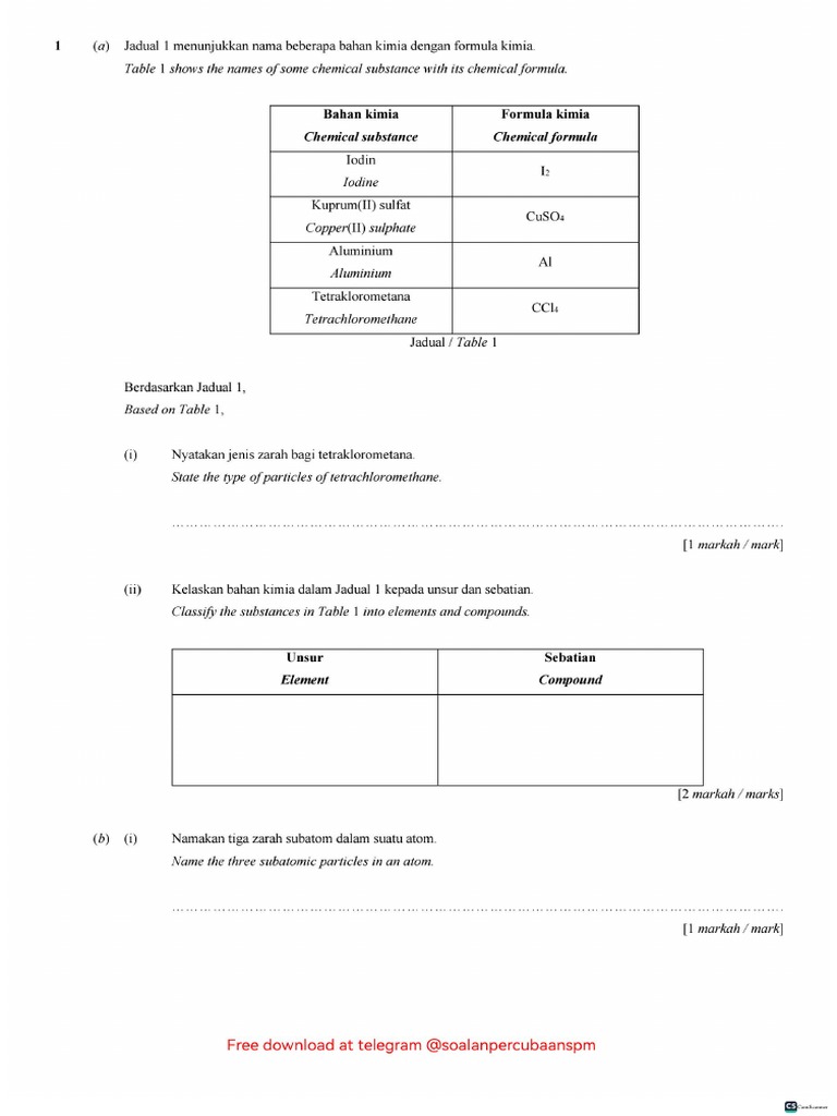 Kimia K2 Perak Set 2 2022 | PDF