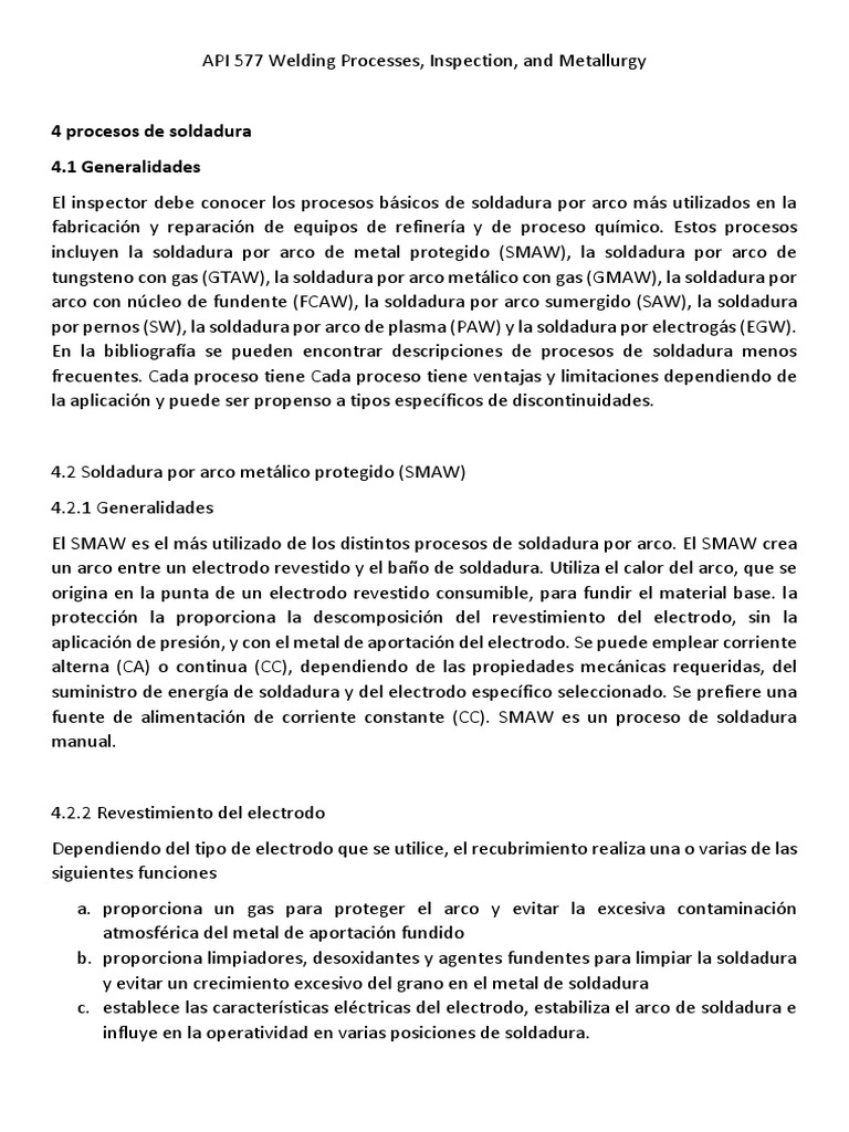 API 577 Welding Processes | PDF | Construcción | Soldadura