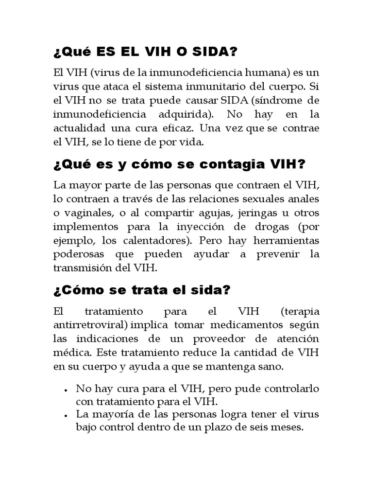Qué ES EL VIH O SIDA | PDF | VIH / SIDA | VIH