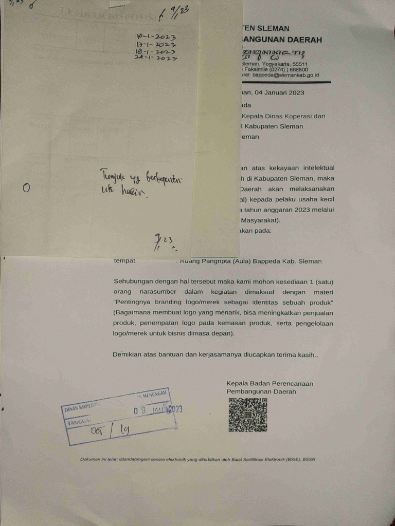 Permohonan Narsum Sosialisasi HKI | PDF