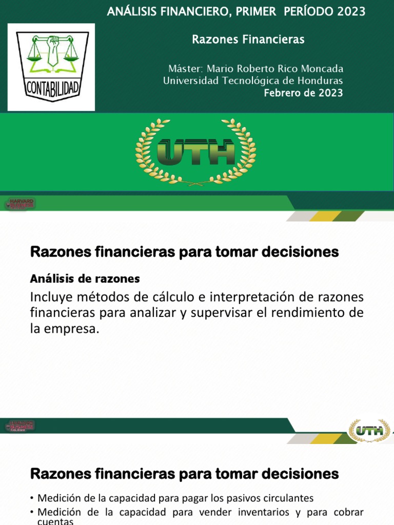 Razones Financieras | PDF | Ratio financiero | Rentabilidad sobre recursos propios