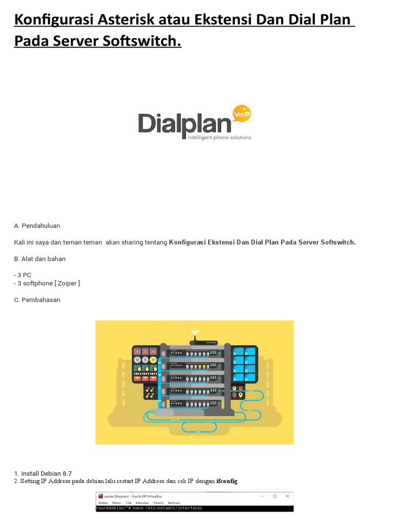 Konfigurasi Asterisk Atau Ekstensi Dan Dial Plan Pada Server Softswitch ...