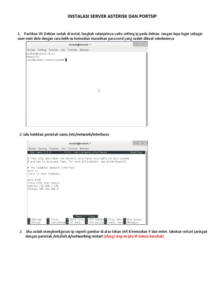 Instalasi Server Asterisk Dan Zoiper 2 | PDF
