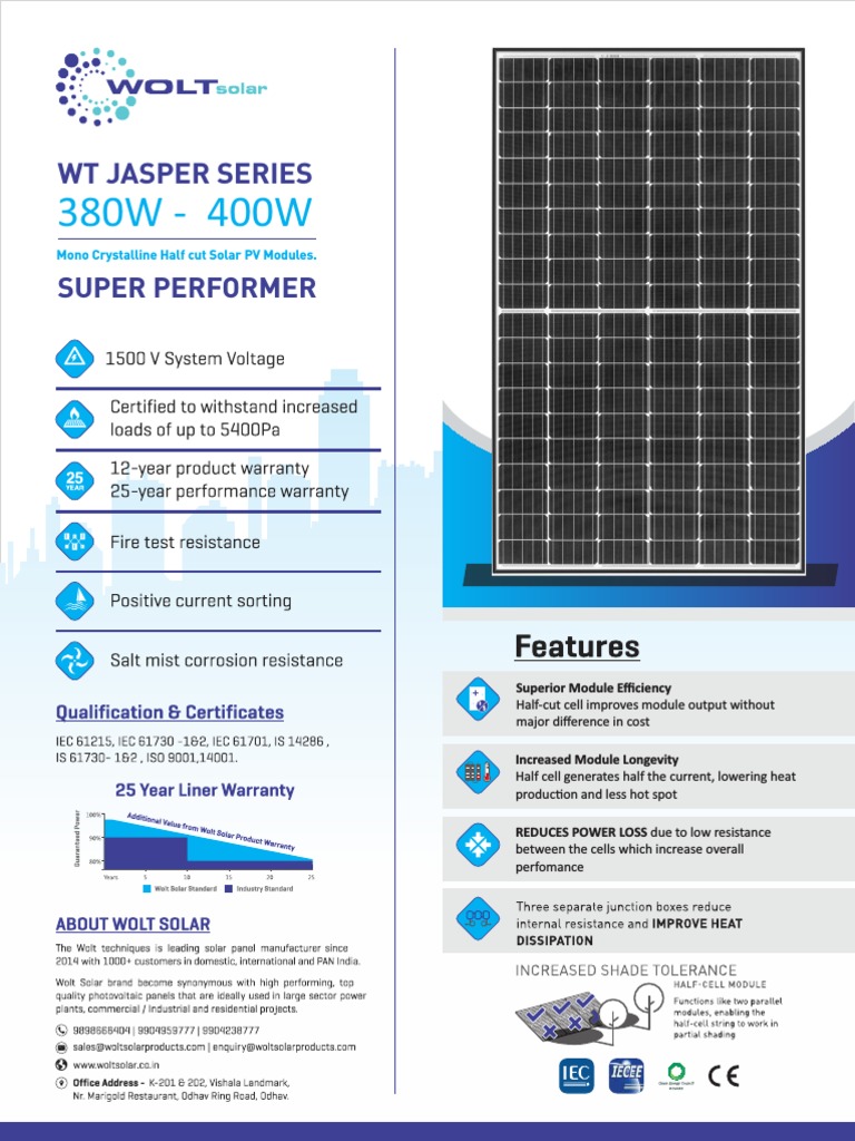 400w Mono Half Cut Cell Solar Panel | PDF | Solar Panel | Physical Sciences