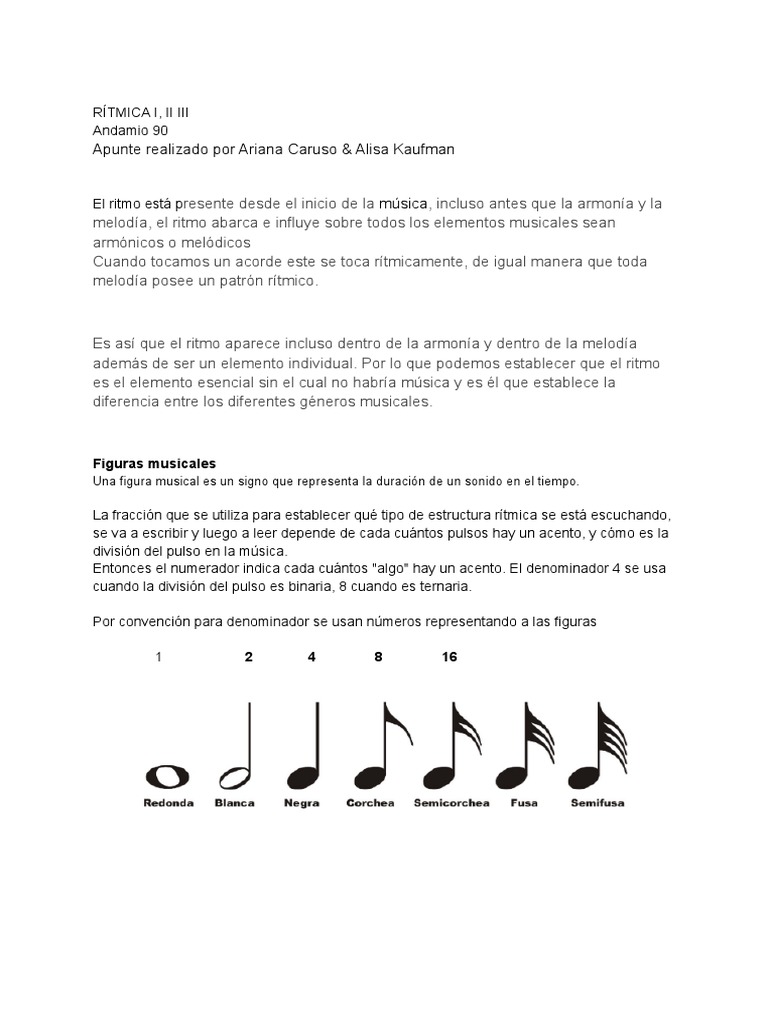 RÍTMICA | PDF | Ritmo | Teoría musical