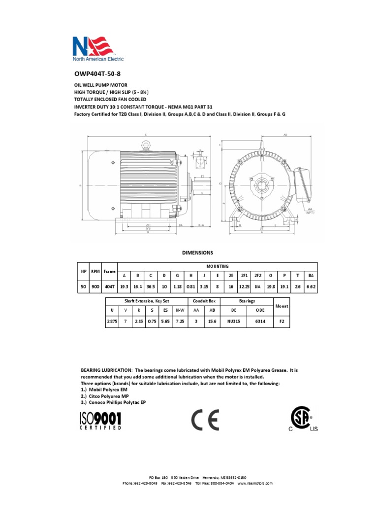 Owp404t 50 8 - Ds | PDF | Electric Motor | Manufactured Goods