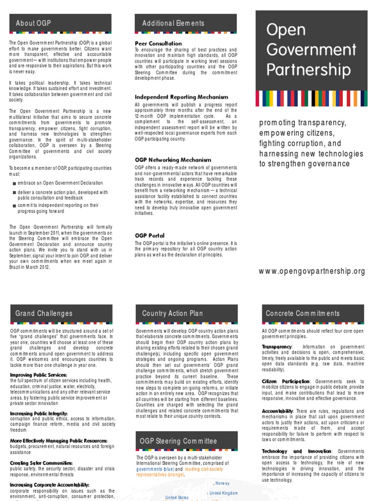 Open Government Partnership Overview | PDF | Governance | Social ...