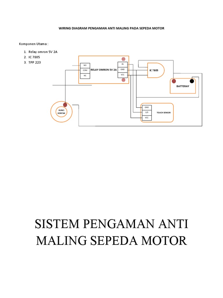 Wiring Diagram Sensor Anti Maling | PDF