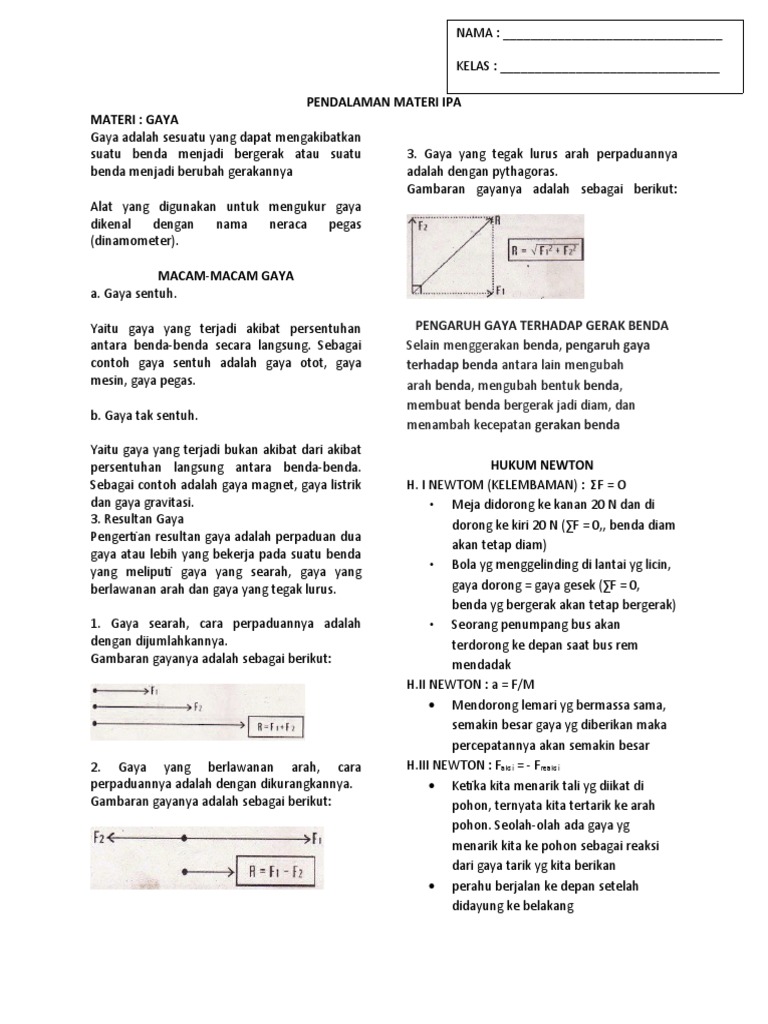 Latihan Soal Gaya | PDF