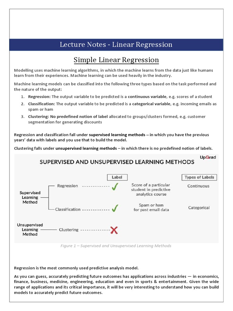 Lecture+Notes+ +Linear+Regression | PDF | Multicollinearity ... Lecture+Notes+ +Linear+Regression | PDF | Multicollinearity ...