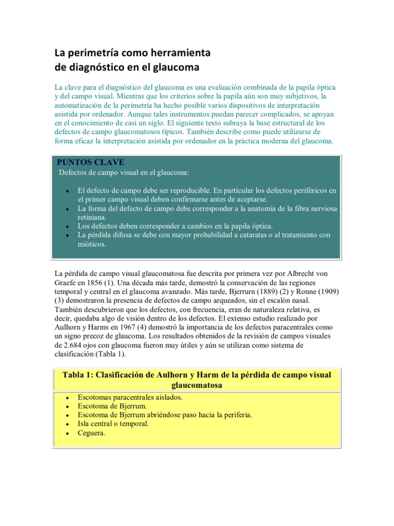 La perimetría como herramienta | Percepción visual | Especialidades Medicas