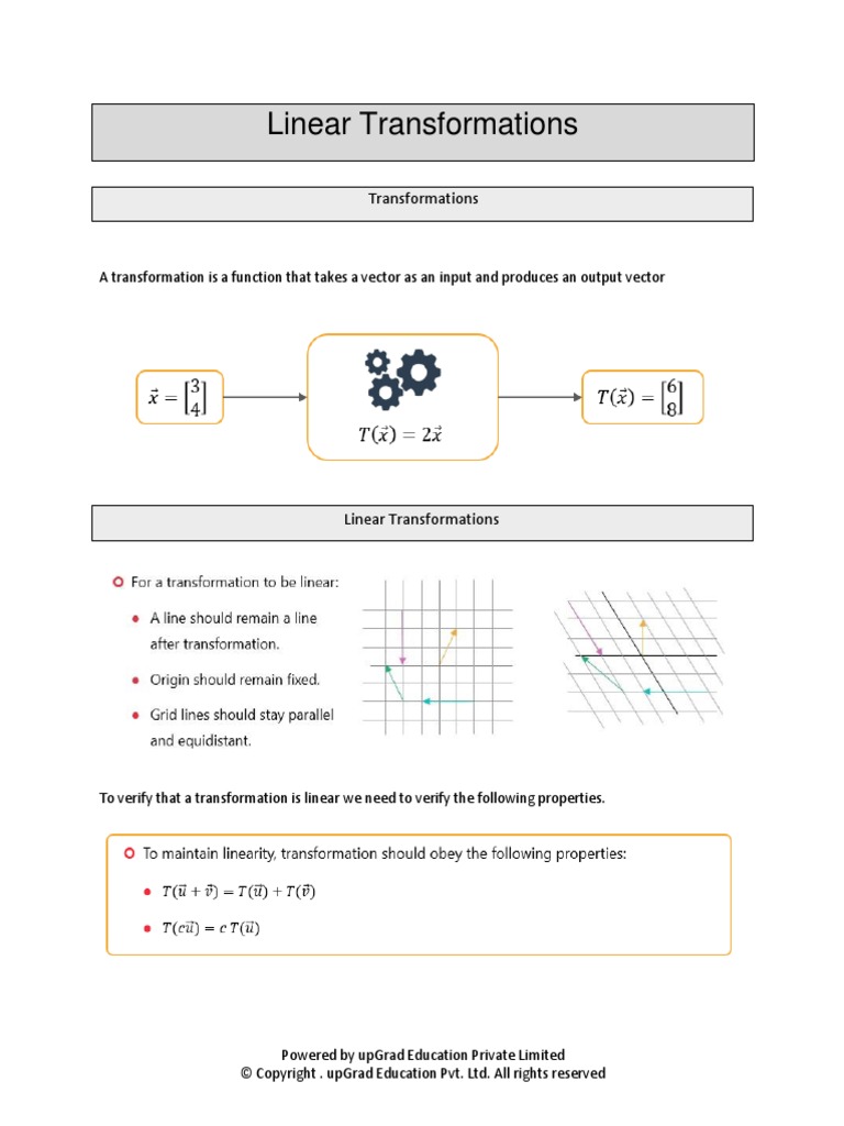 Lecture Notes M2S1 | PDF | Linear Map | Matrix (Mathematics)