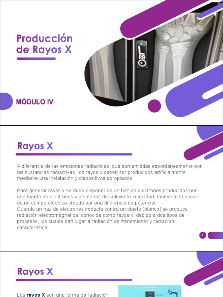 Generación y propiedades de los rayos X | PDF | Rayo X | Electrón