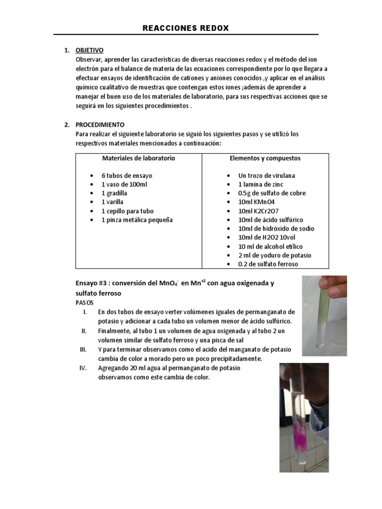 Reacciones Redox | PDF | Compuestos químicos | Redox