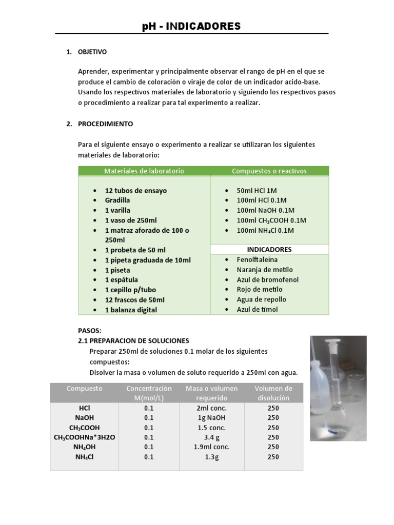 Indicadores PH | PDF | Ácido | Ph