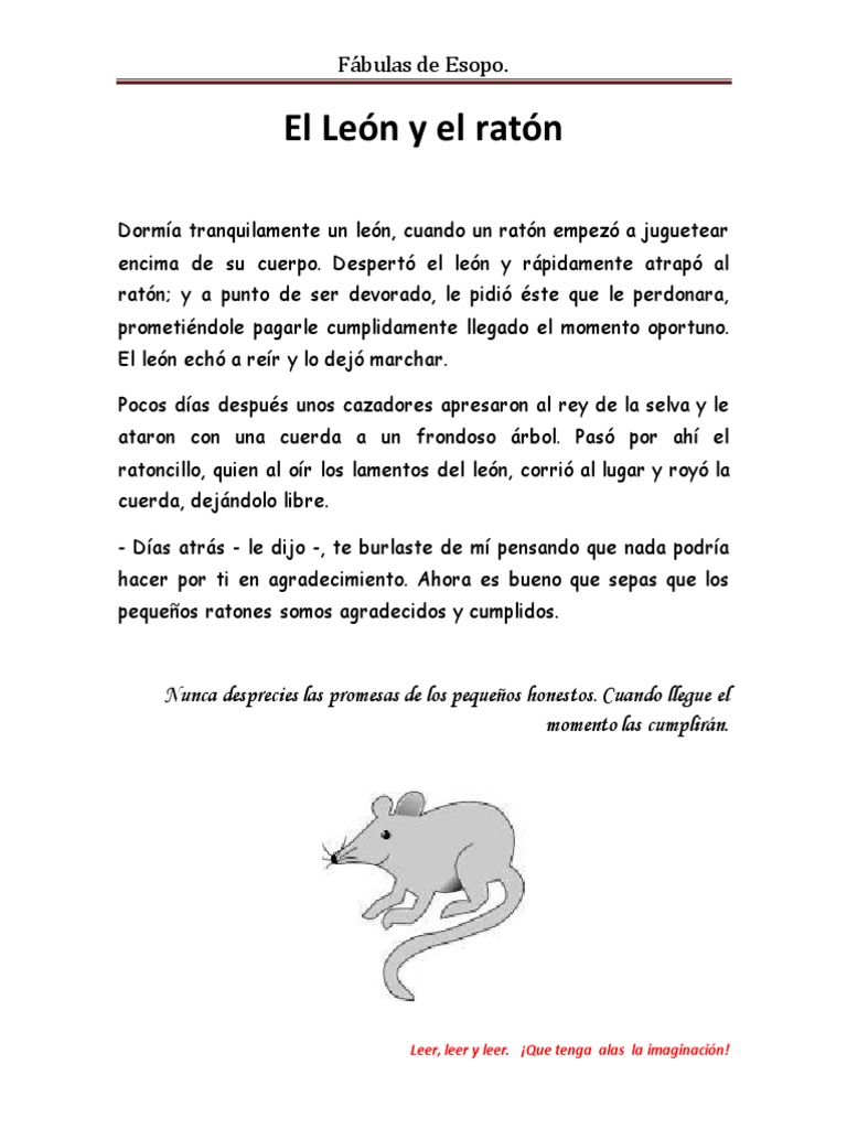 El León y El Ratón | PDF