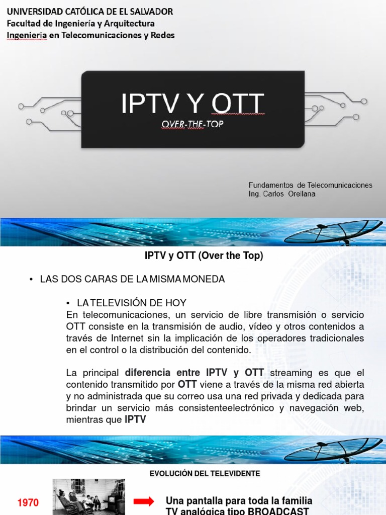 II - IPTV y OTT | PDF | Vídeo a la carta | Middleware