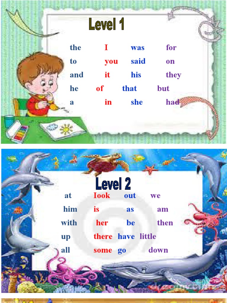 Levelized Basic Sight Words | PDF