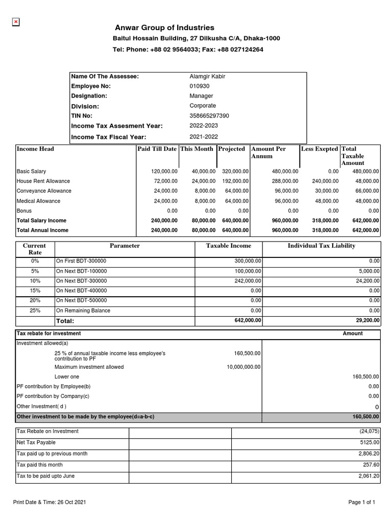 Anwar Group of Industries | PDF | Taxes | Income