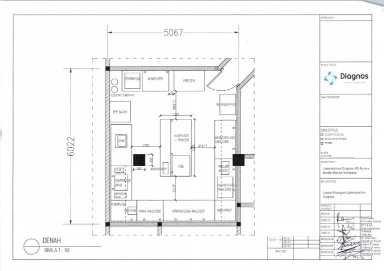 Layout Laboratorium Diagnos RS Pusura Bunda Morula Surabaya | PDF